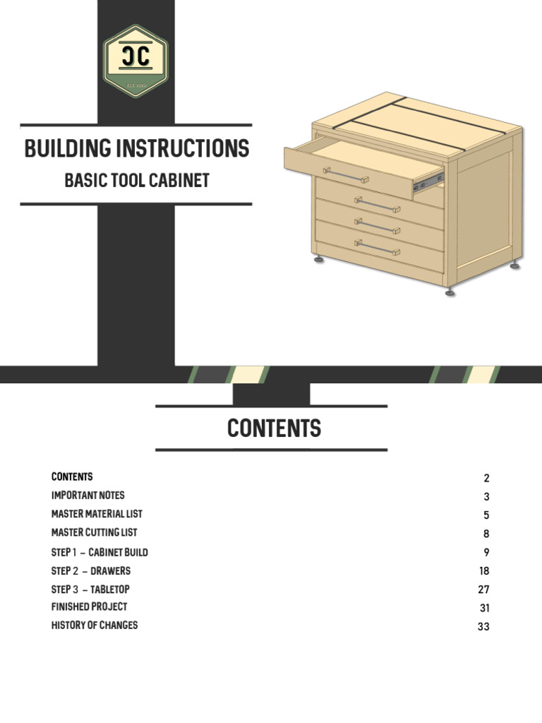 Tool Cabinet Building Instructions | PDF