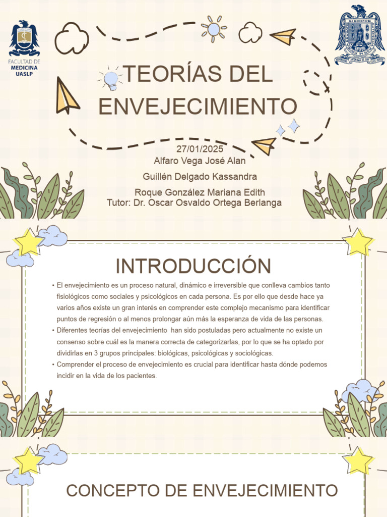 03 - Teorías Del Envejecimiento | PDF | Envejecimiento | Senectud