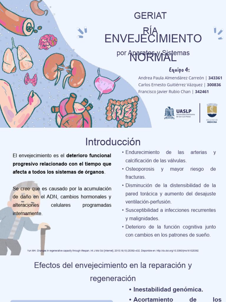 04 - Envejecimiento Normal Por Aparatos y Sistemas | PDF | Corazón | Piel