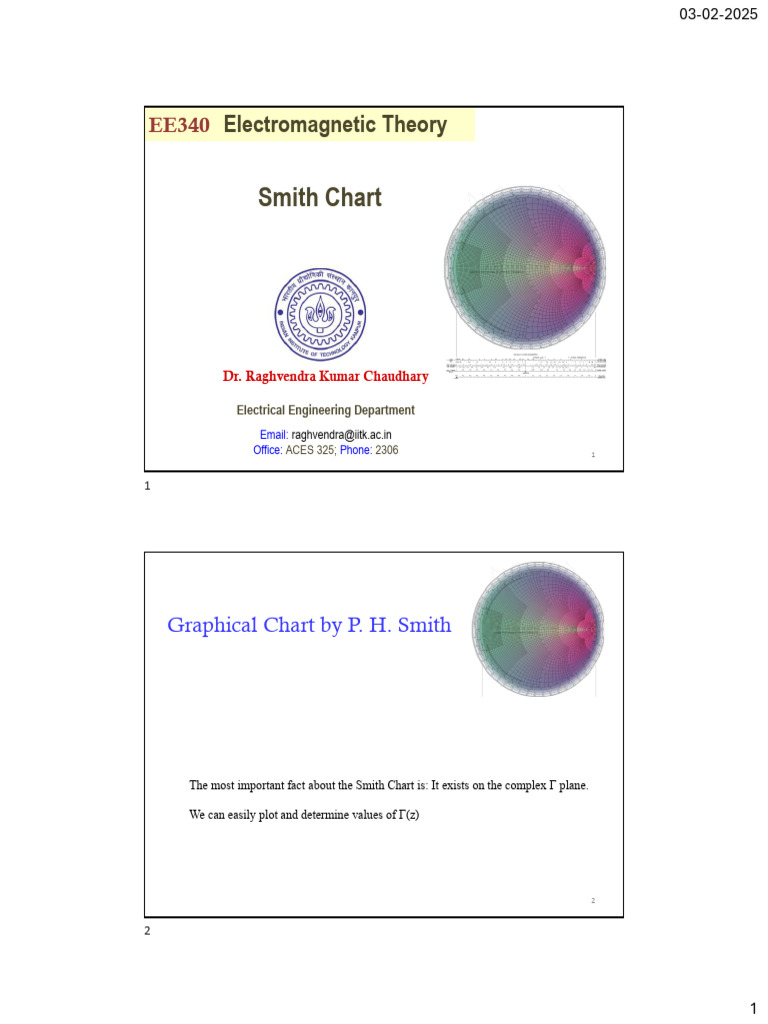 Understanding the Smith Chart in EE340 | PDF | Electrical Engineering ...