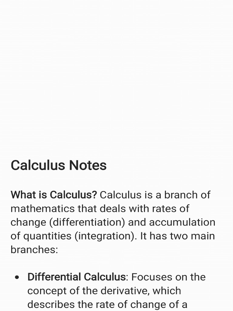 Calc Notes - 250216 - 182957 | PDF