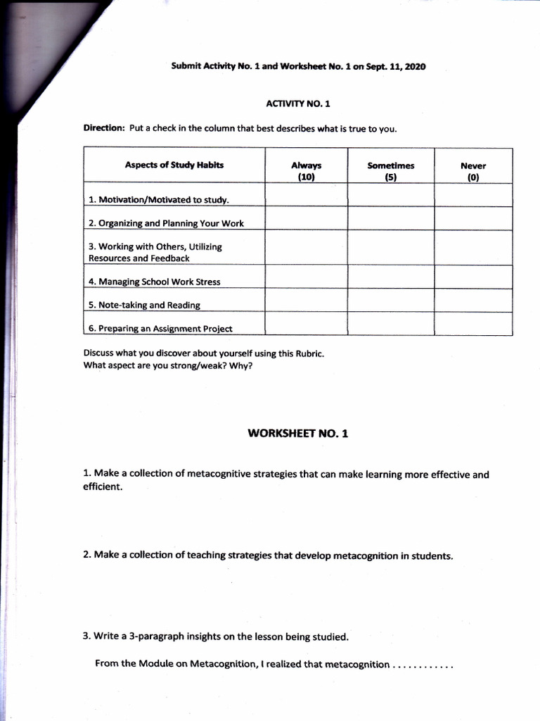Faciltating Module Activity No1 | PDF