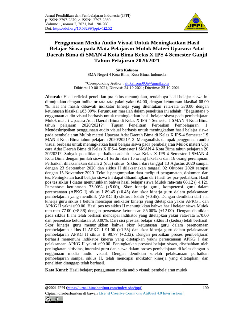 Abstrak:: Sitti Kalisom | PDF