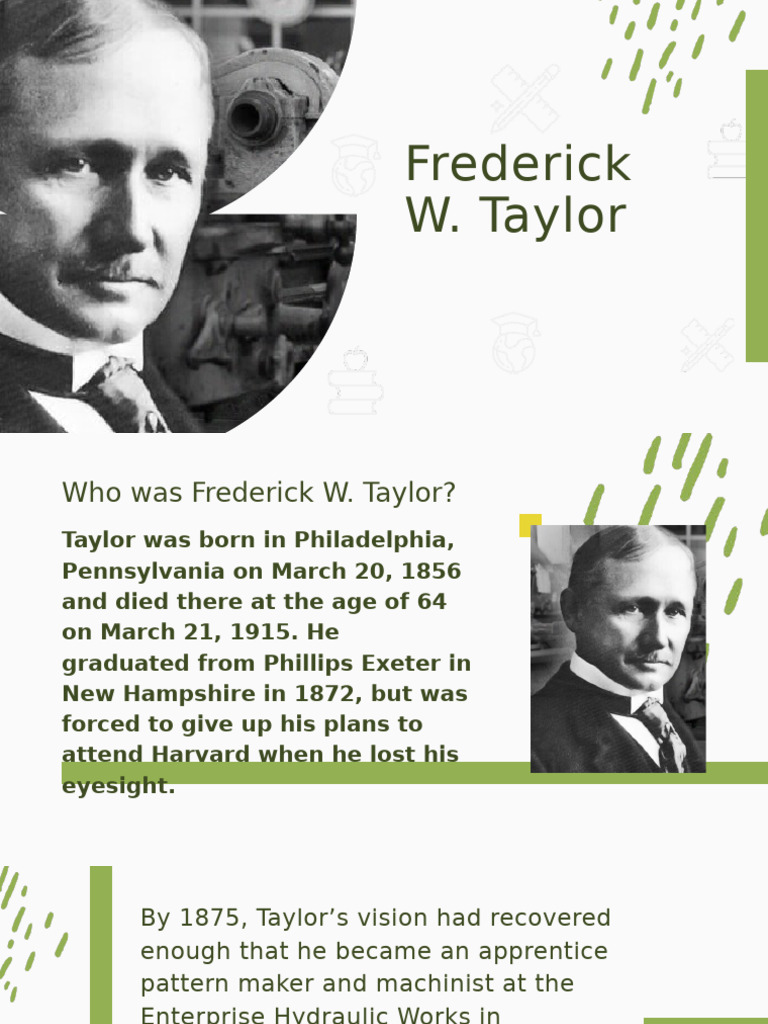 Frederick W. Taylor's Scientific Management | PDF | Business | Economies