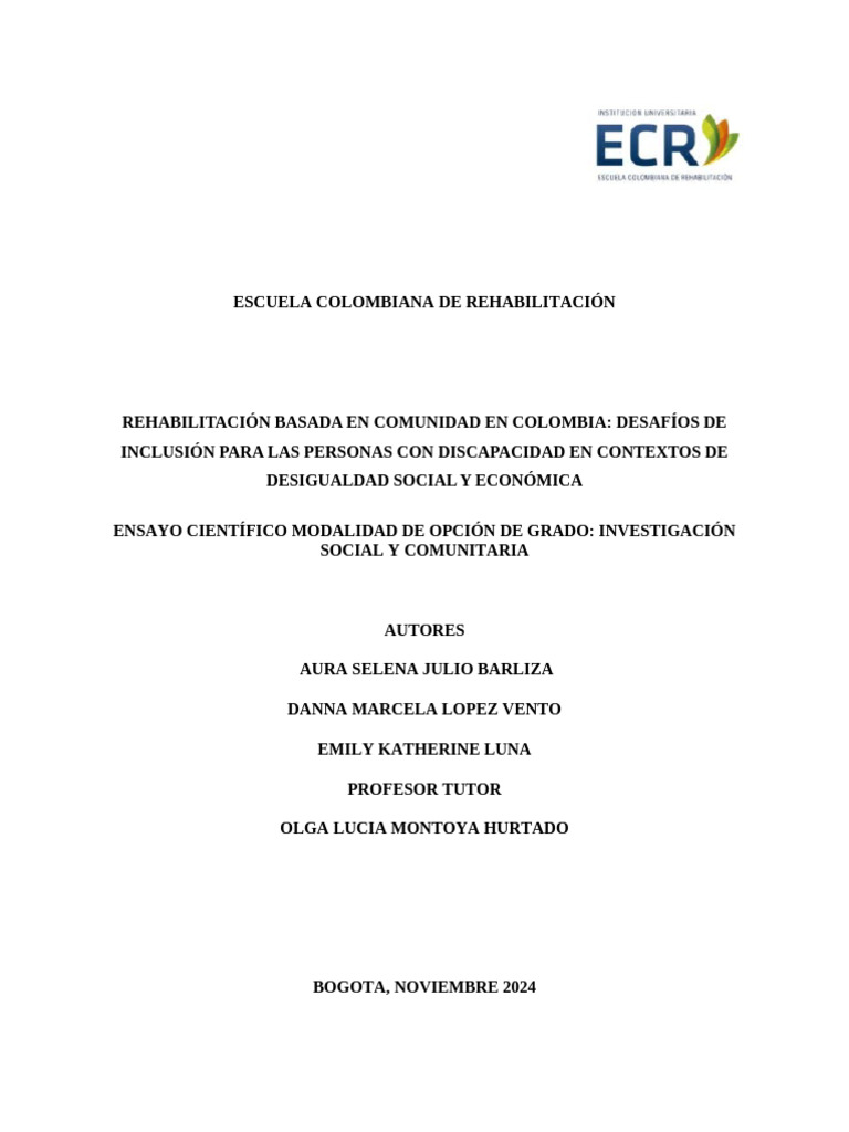 Desafíos de Inclusión en RBC Colombia | PDF | Desigualdad social ...