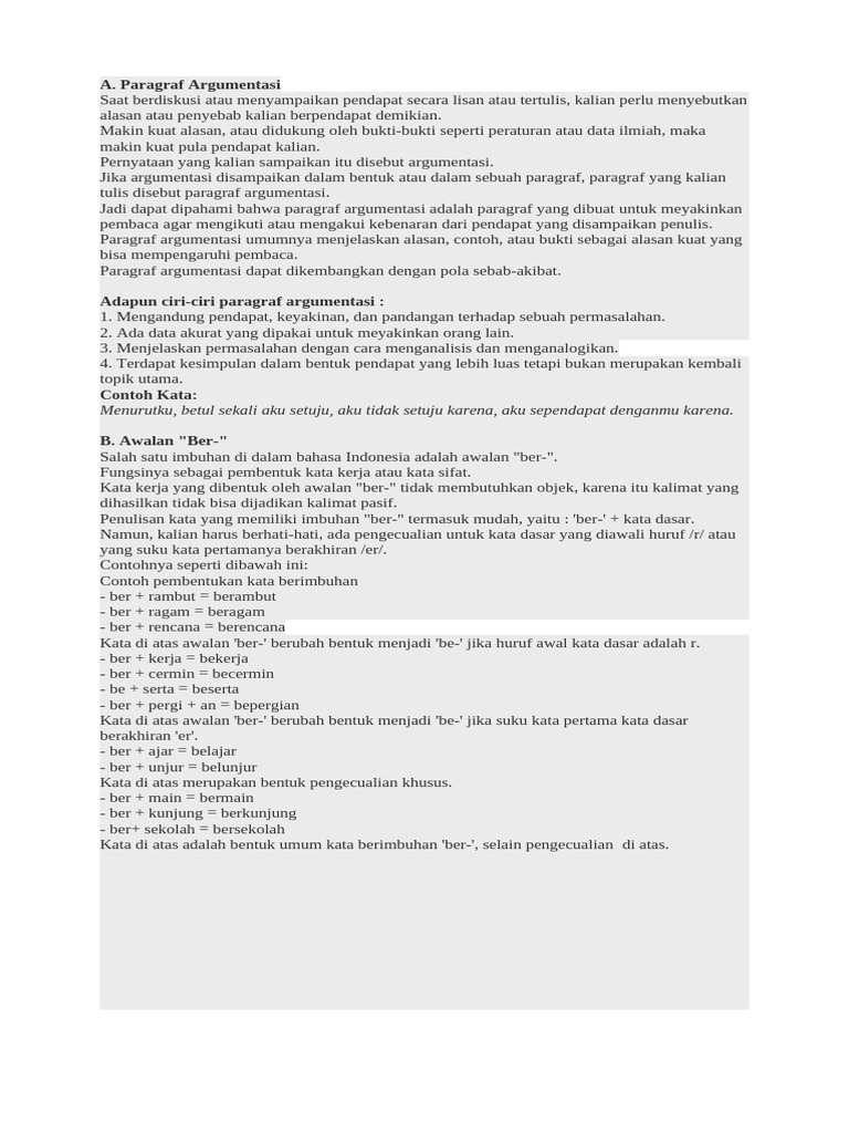 Materi Ajar Bindo Kelas 4 B | PDF