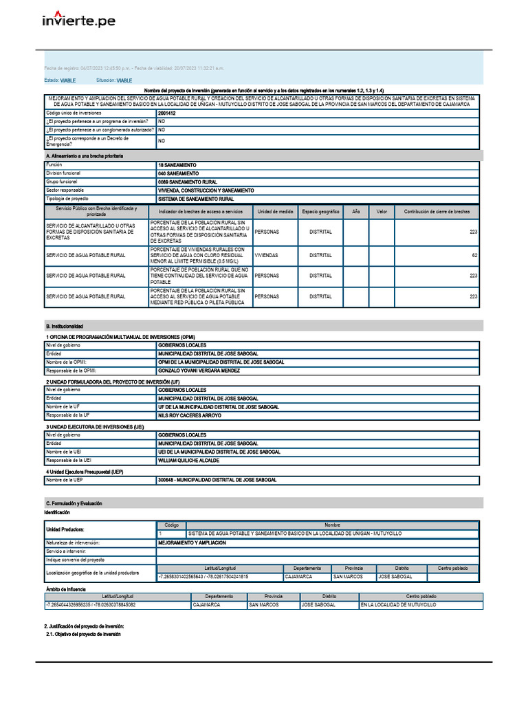 Uñigan | PDF | Saneamiento | Agua