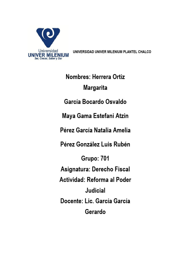 Reforma del Poder Judicial en México | PDF | Judicaturas | Juez