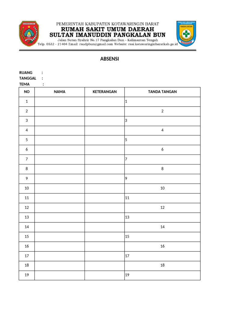 Daftar Hadir Absensi | PDF