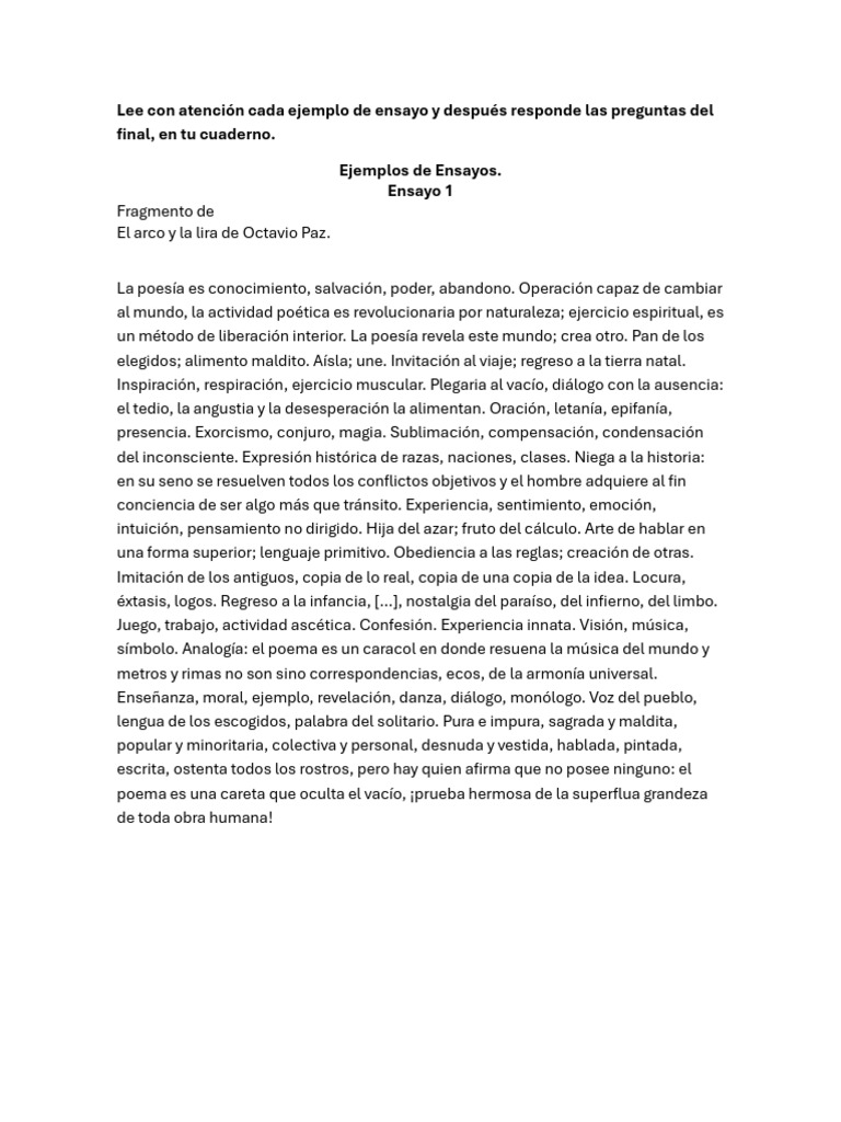 Ejemplos De Ensayos Literarios Pdf 1039