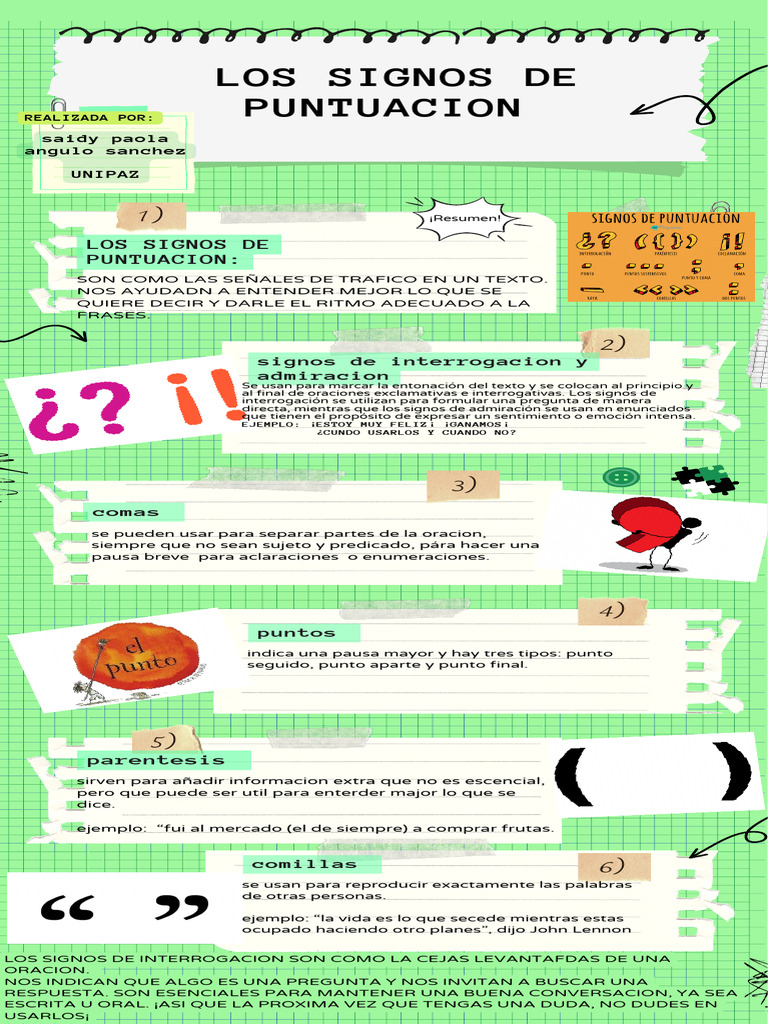 Infografía SIGNOS DE PUNTUACION | PDF | Puntuación | Ortografía