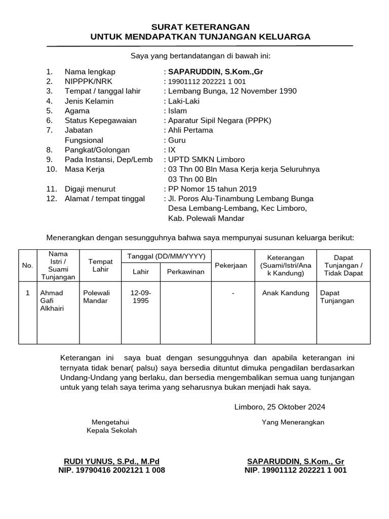 Contoh Format Kp4 | PDF