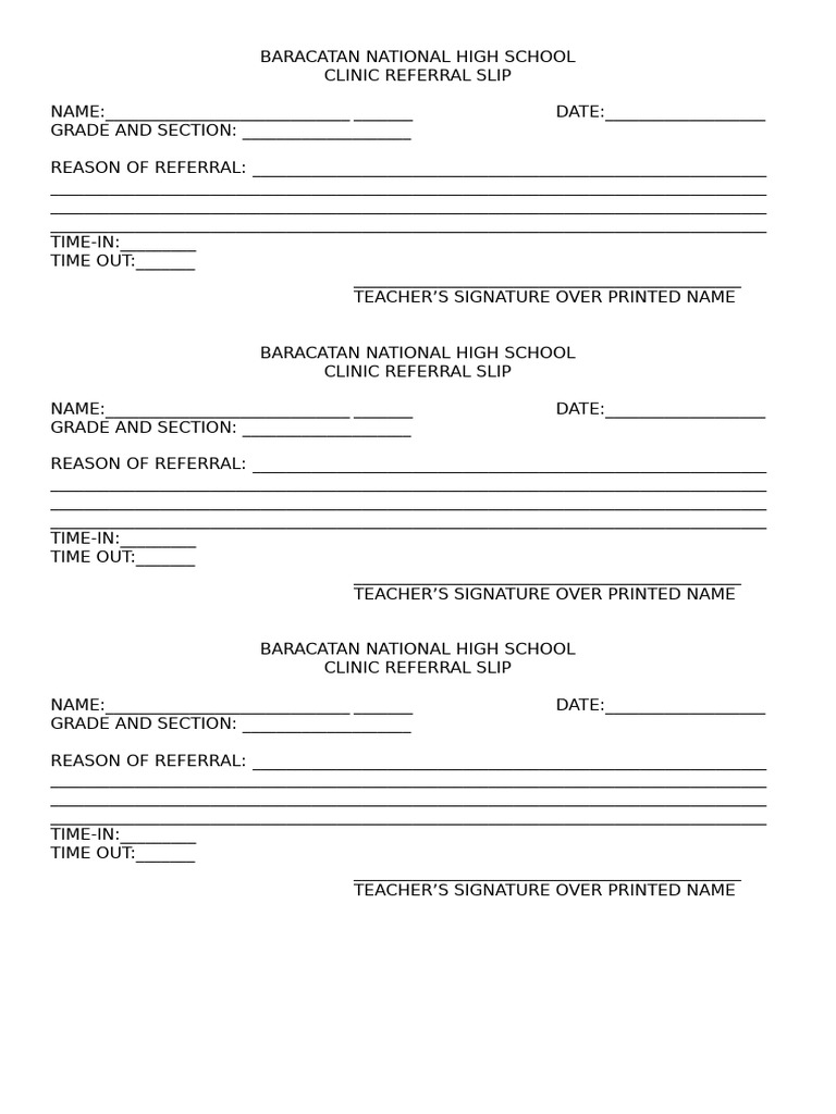 Clinic Referral-Slip | PDF