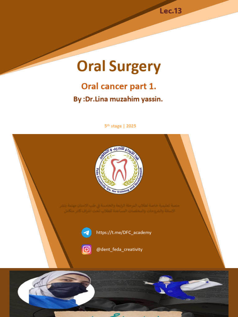 Lec 13, Oral Cancer Part 1 | PDF | Biopsy | Electronic Cigarette