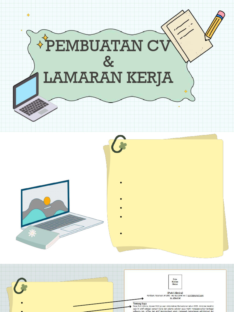 Pembuatan CV dan lamaran pekerjaan | PDF