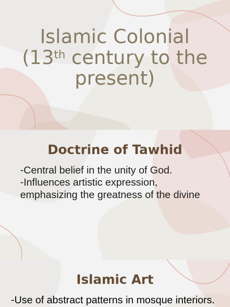 Islamic Colonial (13th century to the present) | PDF