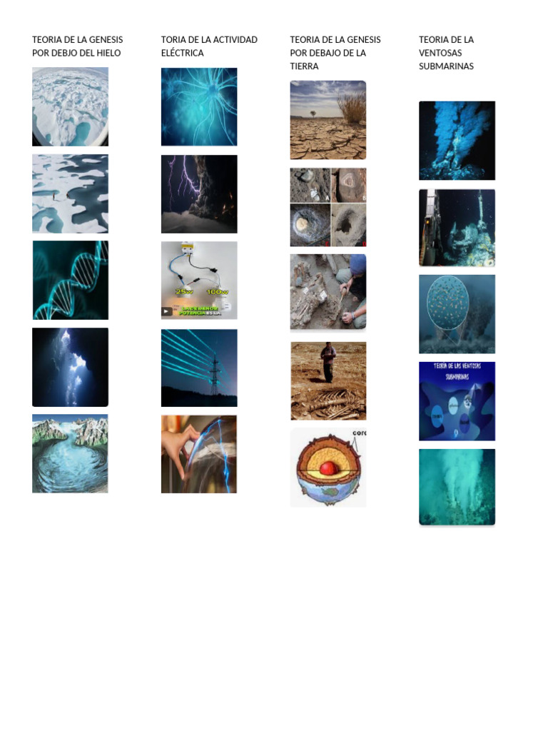 Teoria de La Genesis Por Debjo Del Hielo | PDF