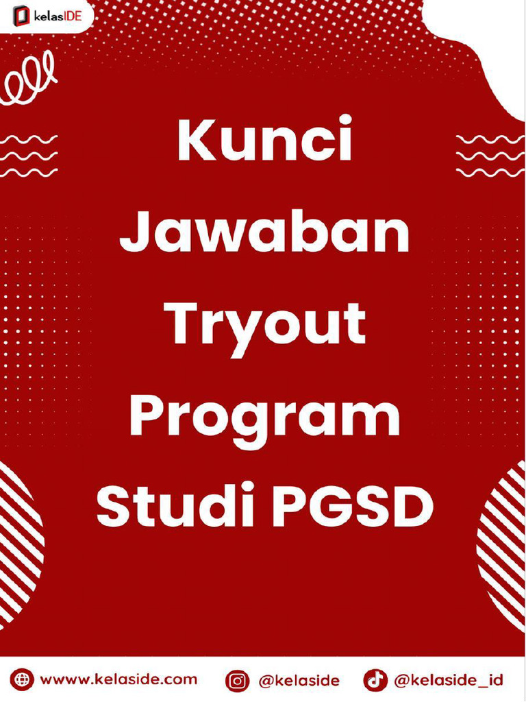 Kunci Jawaban Tryout PGSD | PDF
