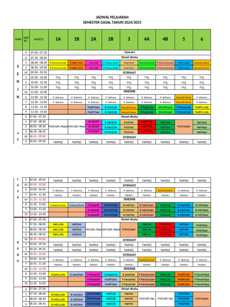 Jadwal SMT Genap TP 2024 2025 | PDF