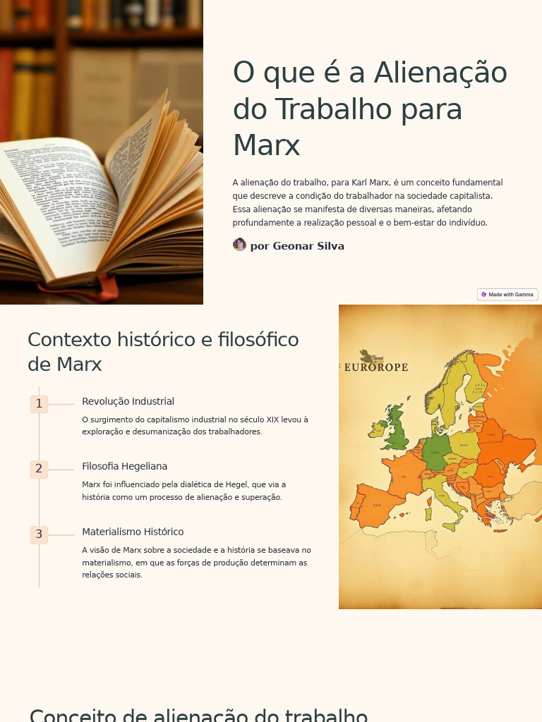 Alienação do Trabalho em Marx | PDF | Karl Marx | Teoria da Alienação ...