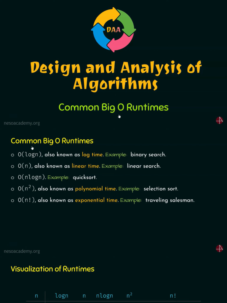 Big Oh Runtime and Functions | PDF