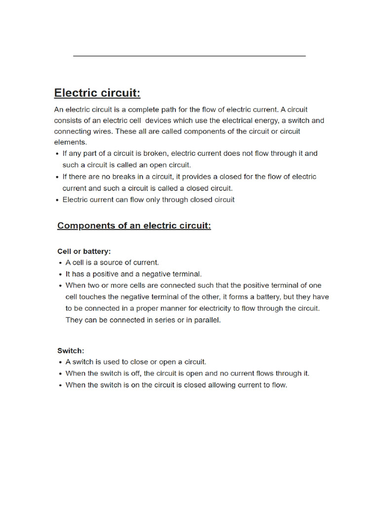 Electric Current and Its Effects | PDF