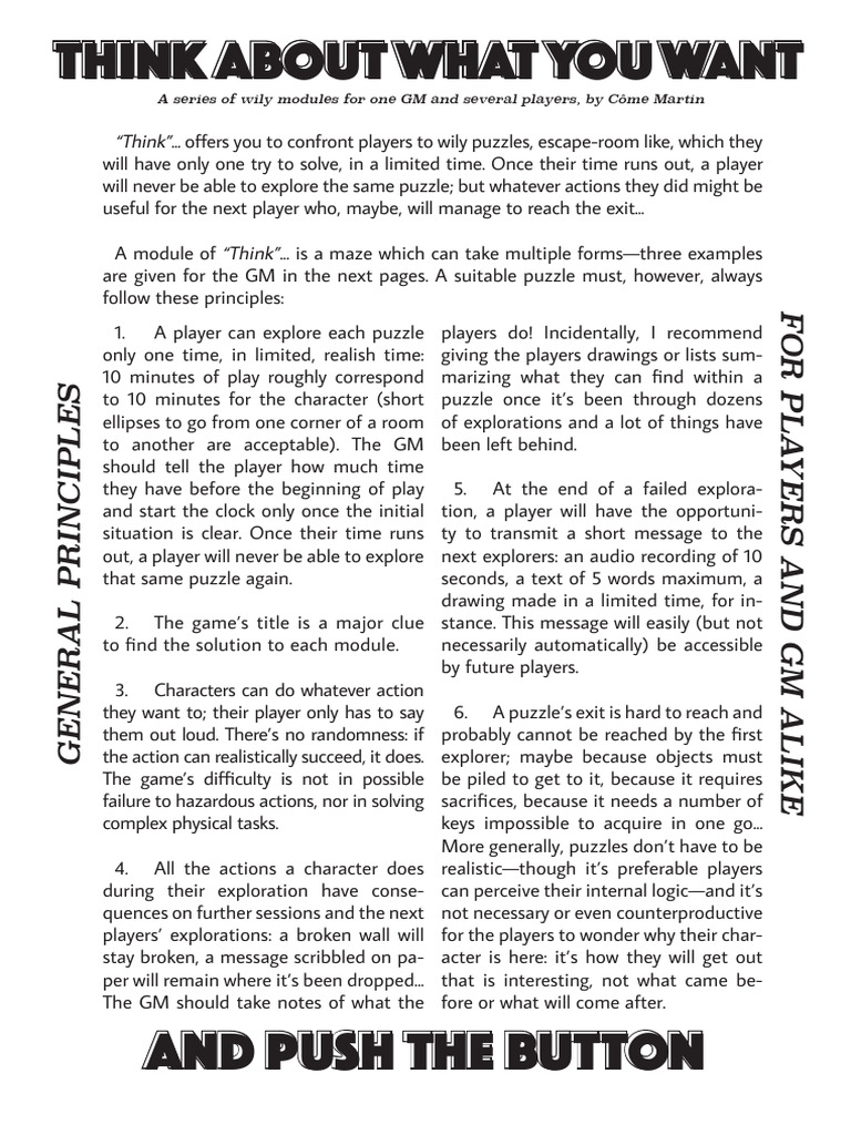 27 - Think About What You Want and Push The Button | PDF