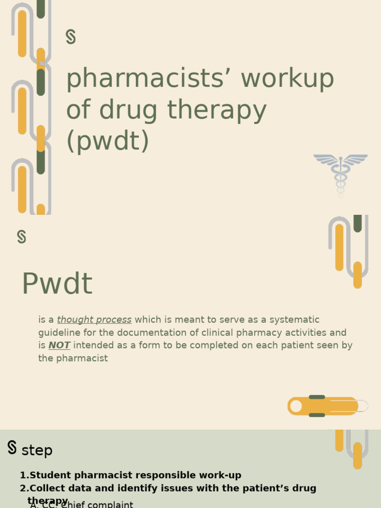 Pharmacists Workup of Drug Therapy PWDT | PDF | Dose (Biochemistry ...