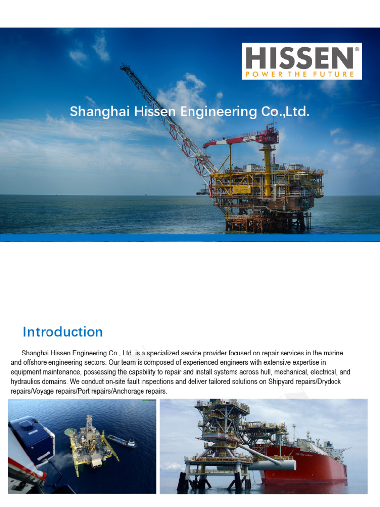 Hissen - Repair SHIPS / DRYDOCKING REPAIRES / PORT REPAIR / VOYAGE ...