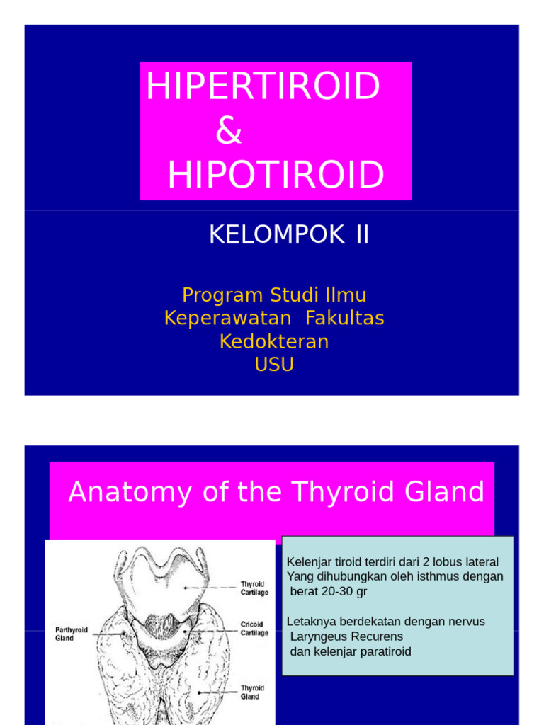 Patologi Anatomi Slide Hipertiroid Dan Hipotiroid | PDF