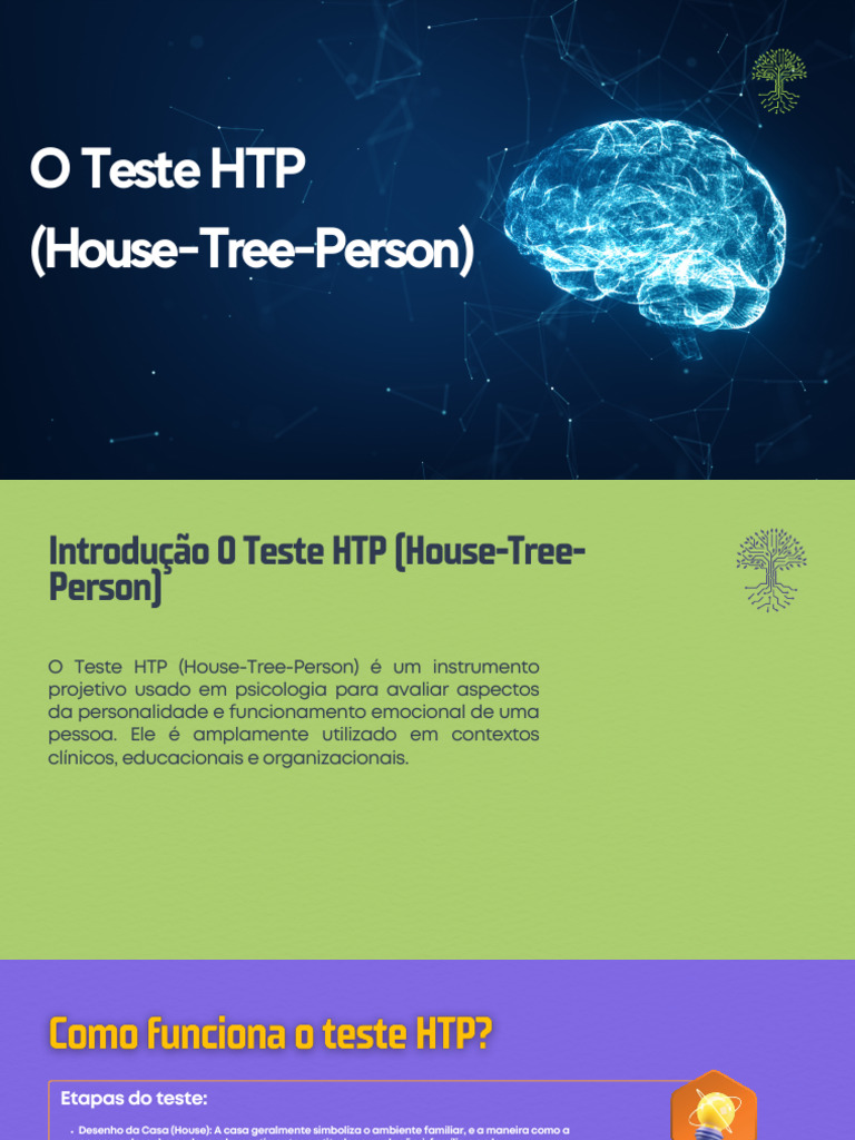 O Teste HTP (House Tree Person | PDF | Psicologia | Arteterapia