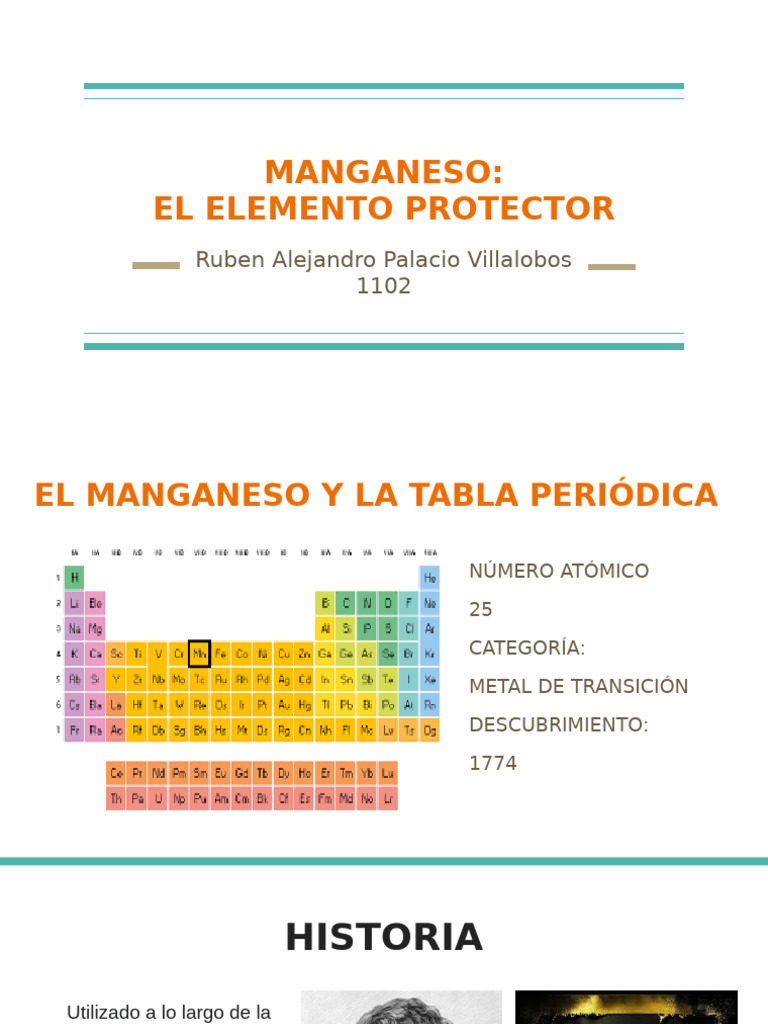 Manganeso: Propiedades y Usos | PDF | Manganeso | Compuestos químicos