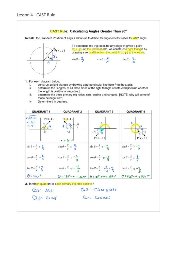 G11E - Unit 6 - Lesson 4 - CAST Rule | PDF