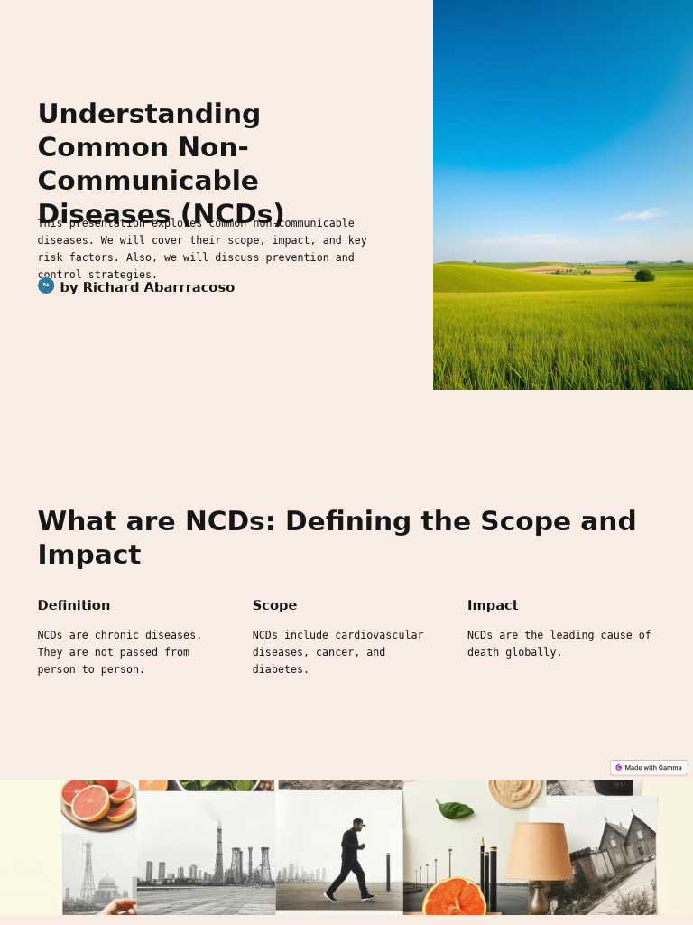 Overview of Common NCDs | PDF | Non Communicable Disease ...