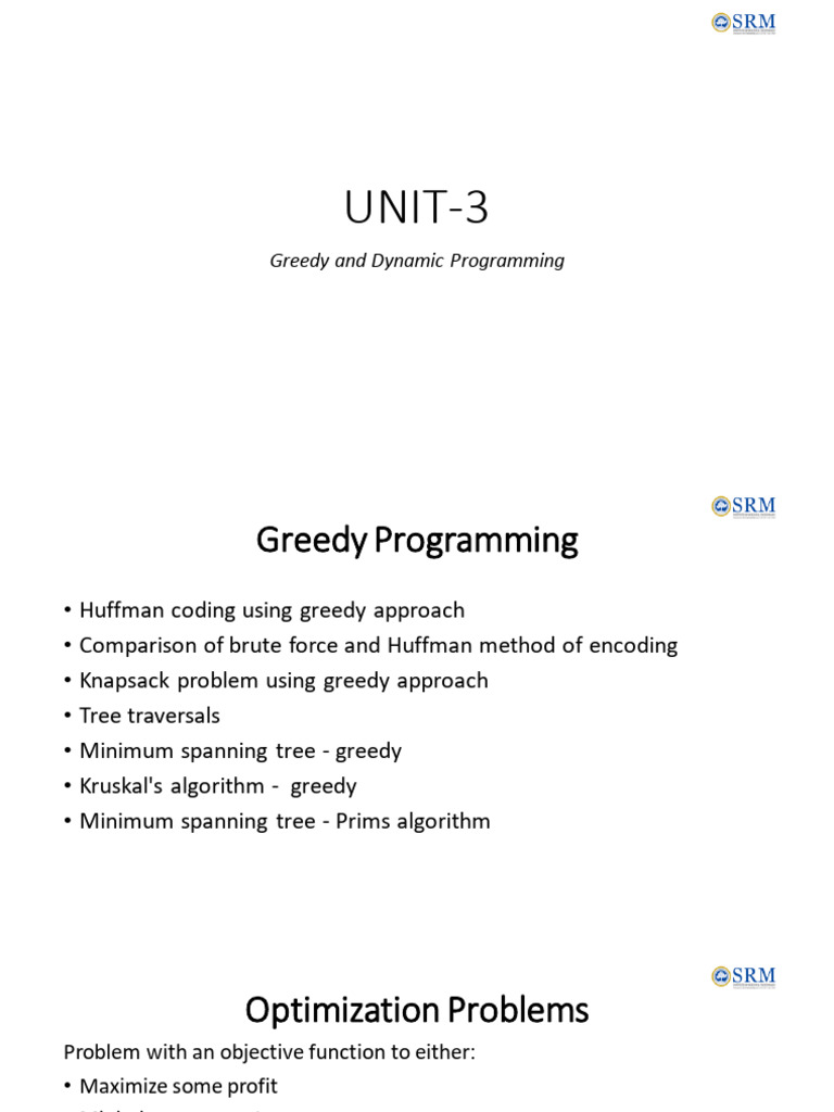 Unit-3 | PDF | Dynamic Programming | Visual Cortex