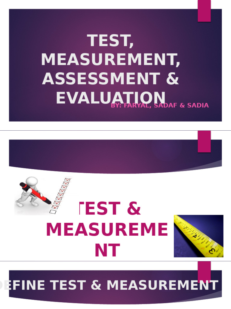 Test Measurement and Assessment Overview | PDF | Educational Assessment ...