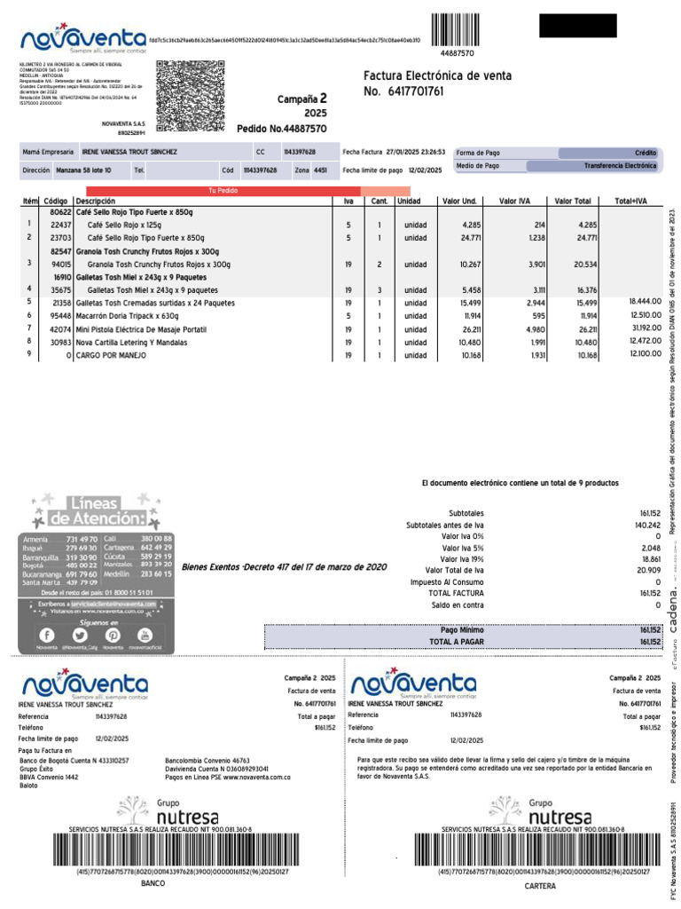 Factura guia | PDF | Tecnología bancaria