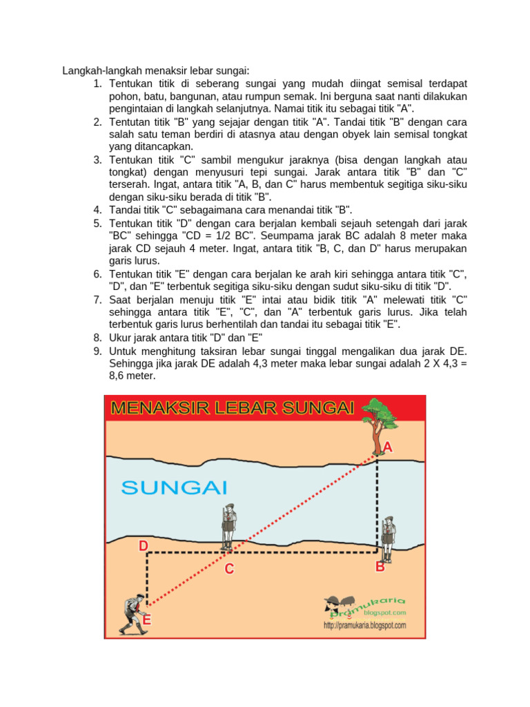 Metode Menaksir Lebar Sungai dan Tinggi | PDF