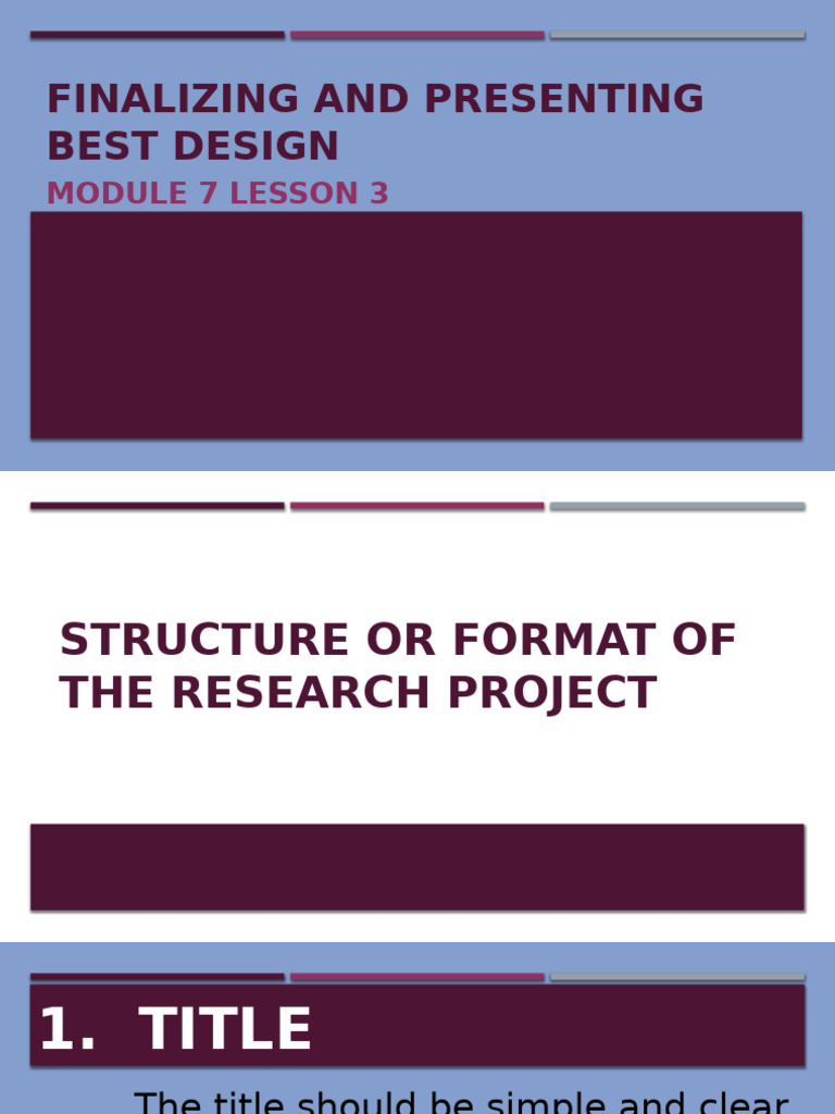 Finalizing Research Project Design | PDF | Methodology | Abstract (Summary)