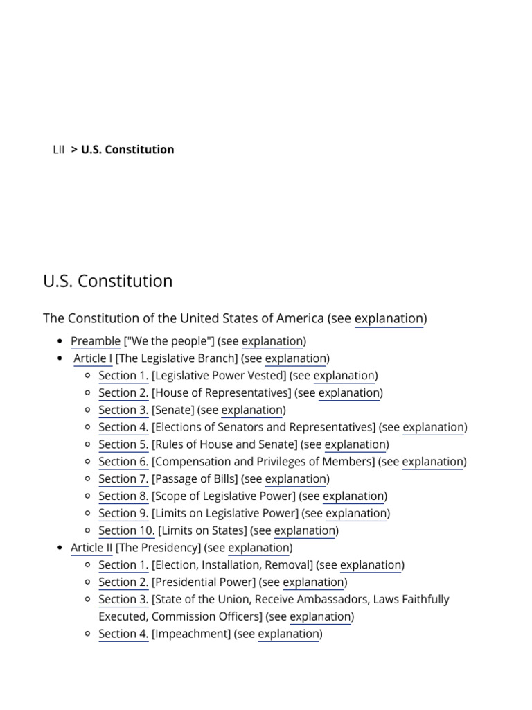 U.S. Constitution - U.S. Constitution - US Law - LII - Legal ...
