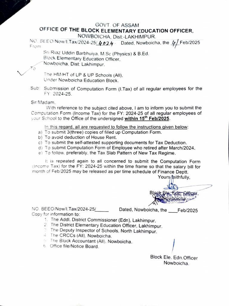 Submit Tax Forms for 2024-25 | PDF