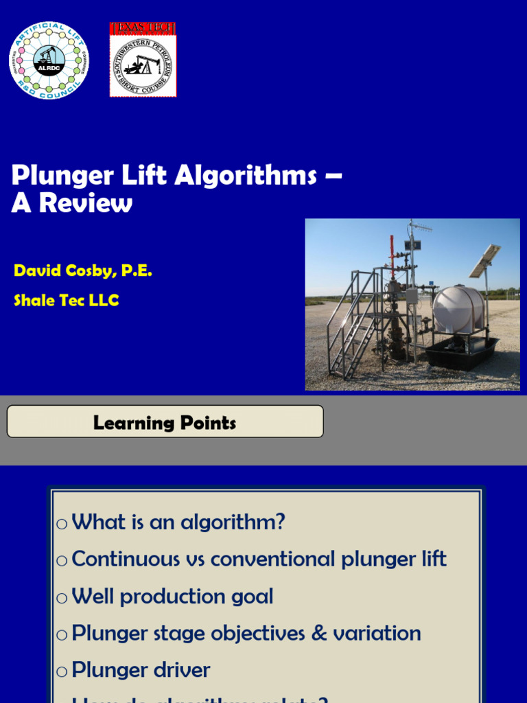 Plunger Lift Algorithms - A Review | PDF | Gases