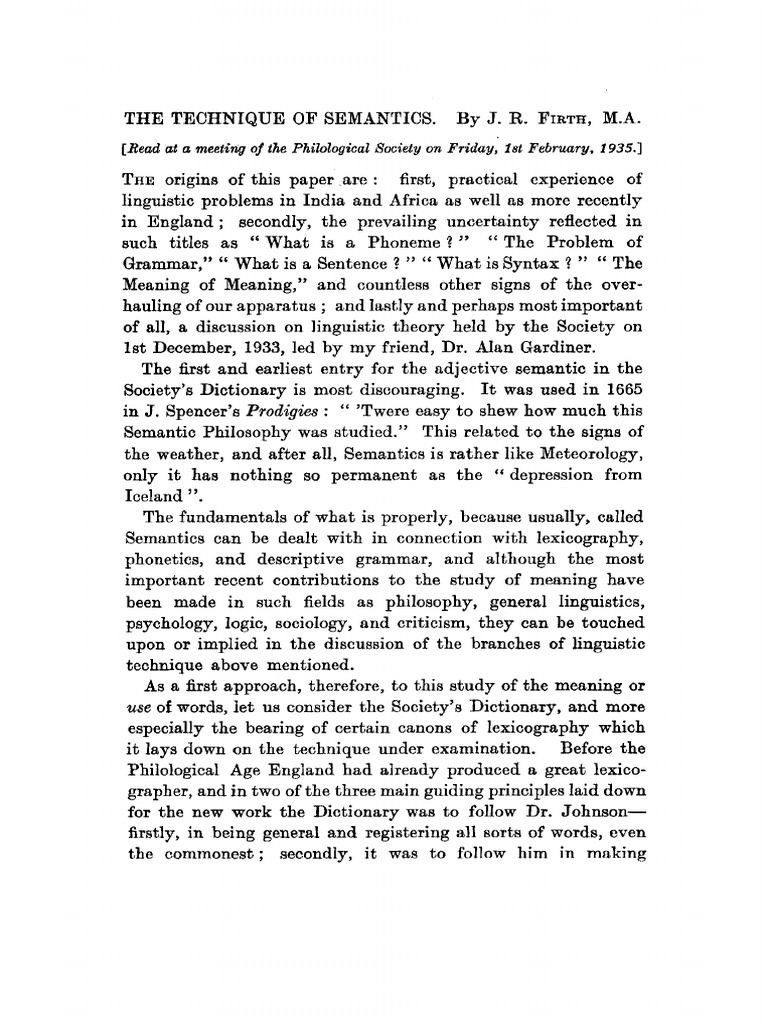Trans of The Philol Soc - November 1935 - Firth - THE TECHNIQUE OF ...