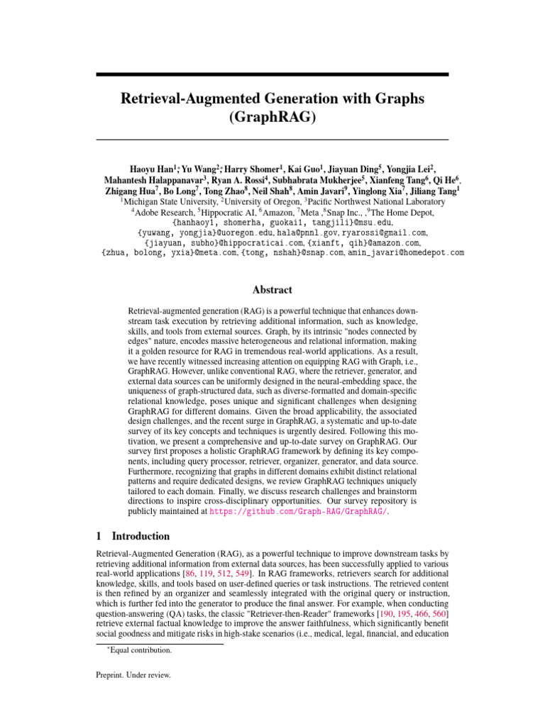 Retrieval-Augmented Generation with Graphs | PDF | Information Science