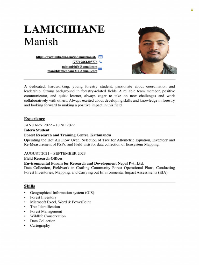 Forest Technician Manish | PDF