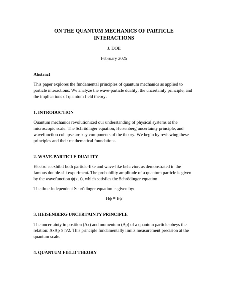 Filled Physics Template | PDF