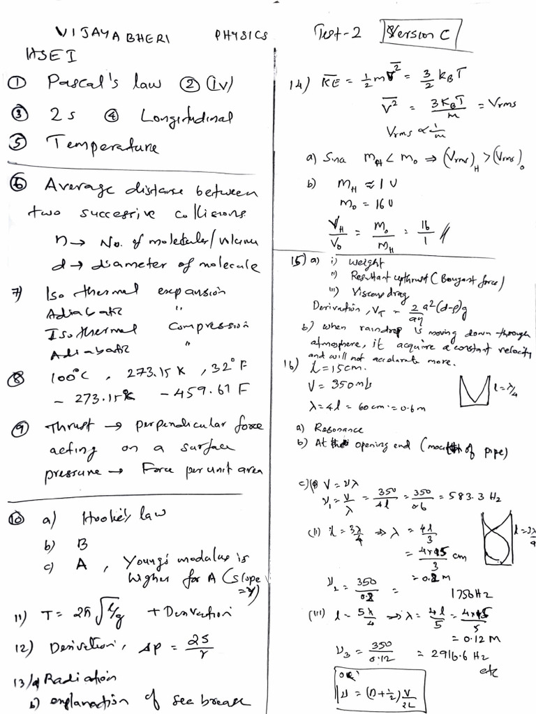+1 Phy Part-2 Key Ver-C - Hssreporter - Com | PDF