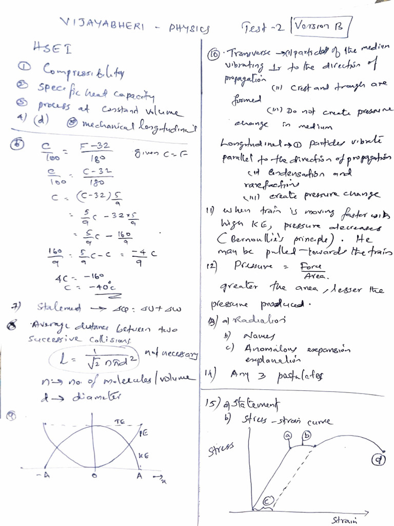 +1 Phy Part-2 Key Ver-B - Hssreporter - Com | PDF