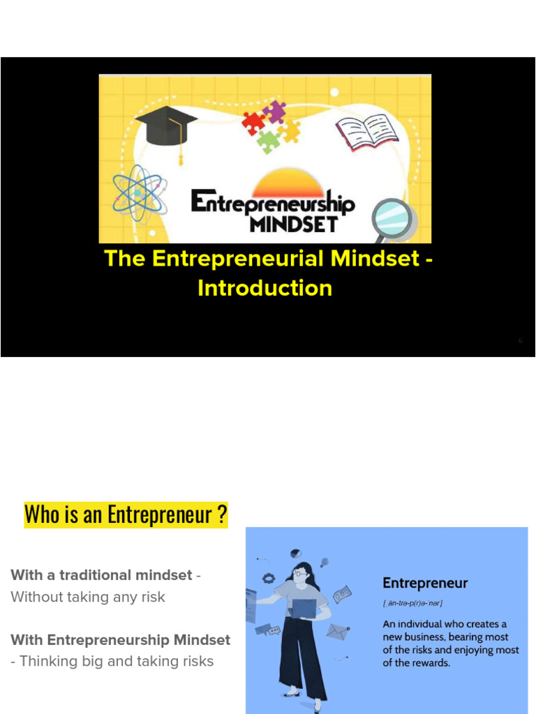 Extra-Module 1 - Entrepreneurial Mindset | PDF | Entrepreneurship | Mindset