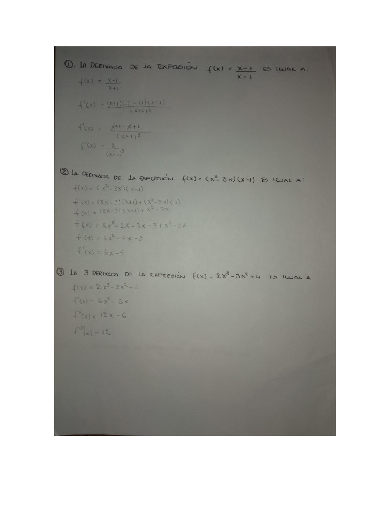 Actividad en Clase - 3 - Calculo Diferencial-Cun | PDF